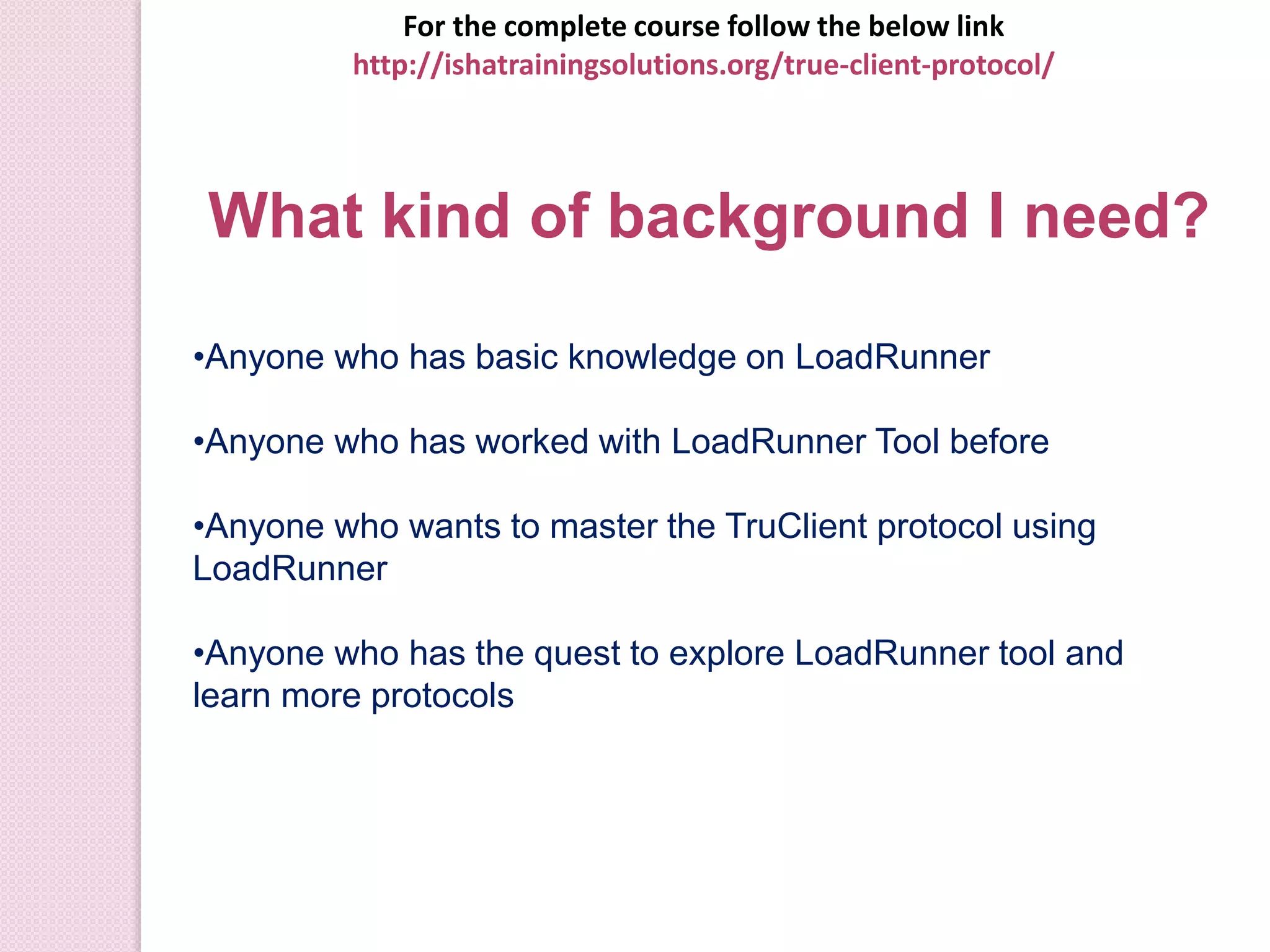 TruClient Protocol Using LoadRunner | PPTX