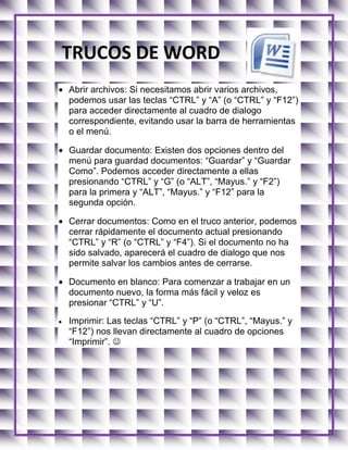 Trucos de word | DOCX | Computing | Technology & Computing