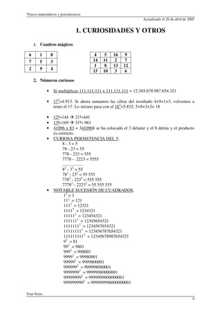 TRUCOS DE MATEMÀTICA | PDF