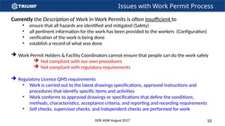 Increased Rigour & Discipline in TRIUMF’s Controlled Work Process | PPT