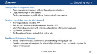 Increased Rigour & Discipline in TRIUMF’s Controlled Work Process | PPT
