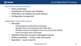 Increased Rigour & Discipline in TRIUMF’s Controlled Work Process | PPT