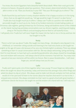 Trudie Memorial | PDF