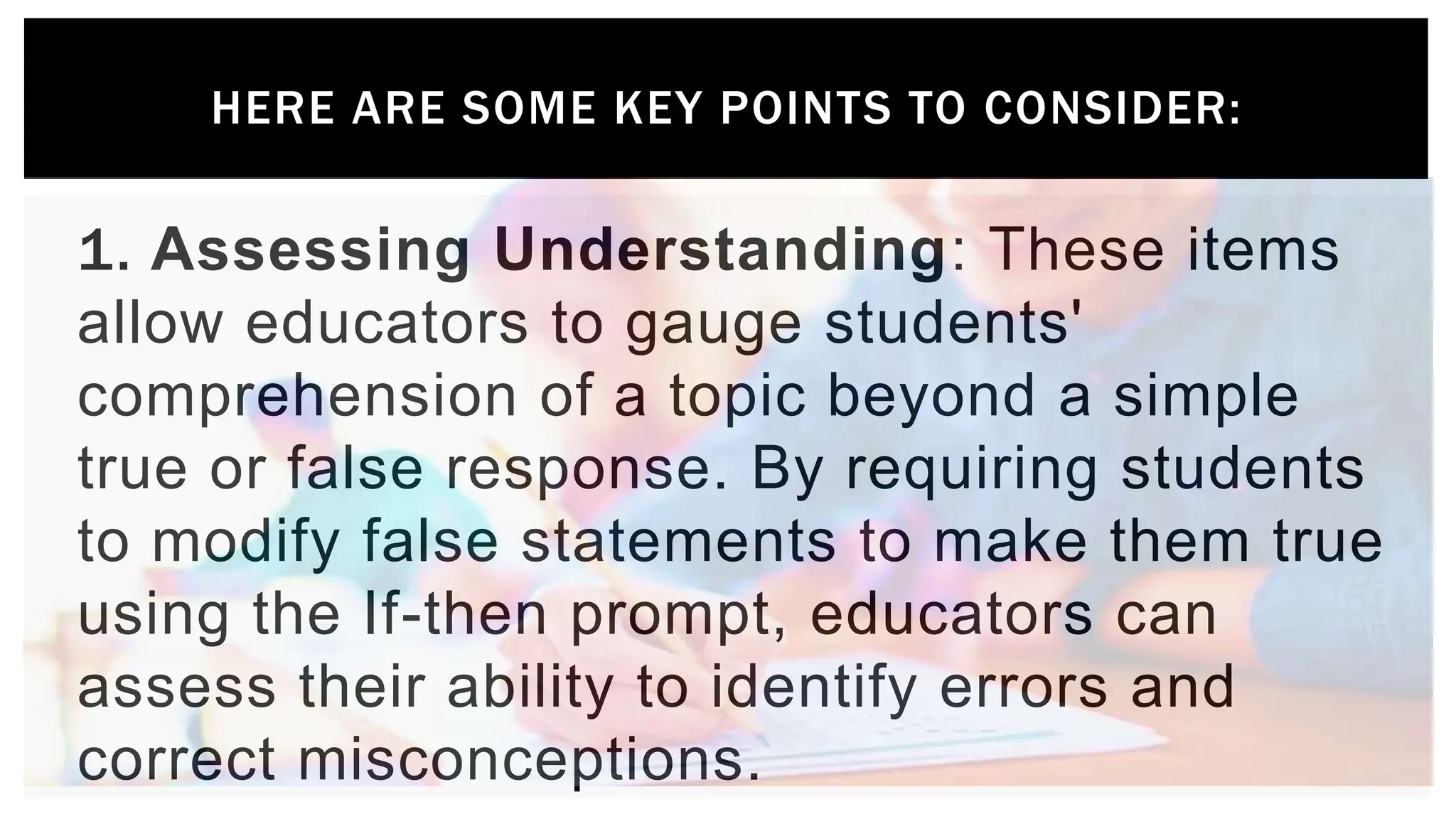 construction of true or false test items | PPTX