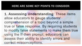 construction of true or false test items | PPTX | Standardized Testing ...
