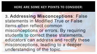 construction of true or false test items | PPTX