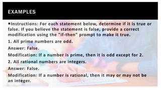 construction of true or false test items | PPTX