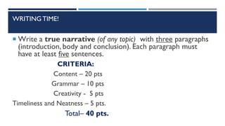 True-Narratives-pptx.pdf narrative essay | PDF