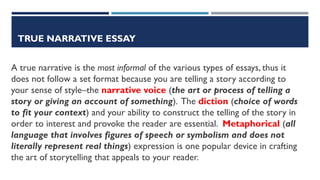 True-Narratives-pptx.pdf narrative essay | PDF