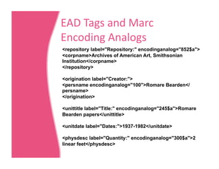 Archives - DACS and EAD | PDF