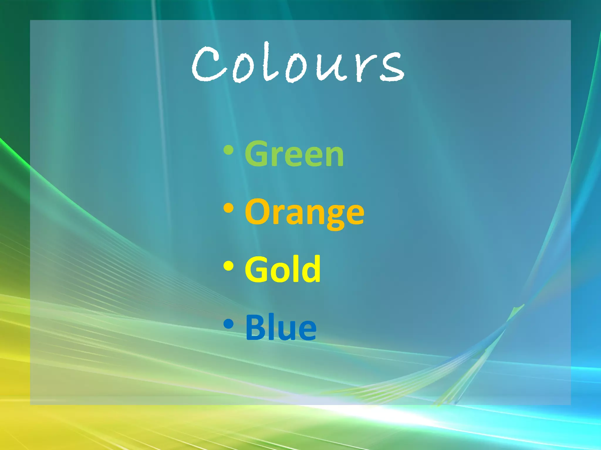 True colours | PPT