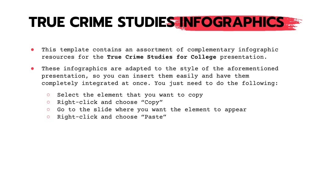 True Crime Studies for College Infographics by SlidesgoTrue Crime ...