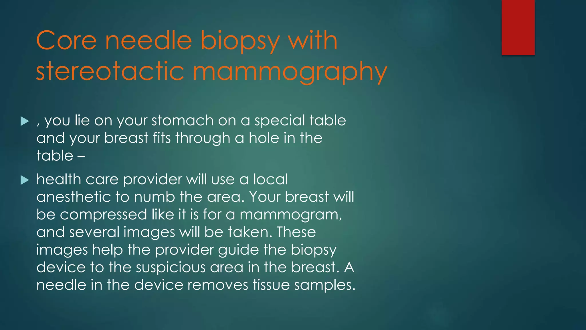 core biopsy of breast | PPTX