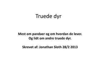 Truede dyr | PPT