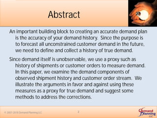 True demand for Forecasting - Valtitude/Demand Planning Net | PPT