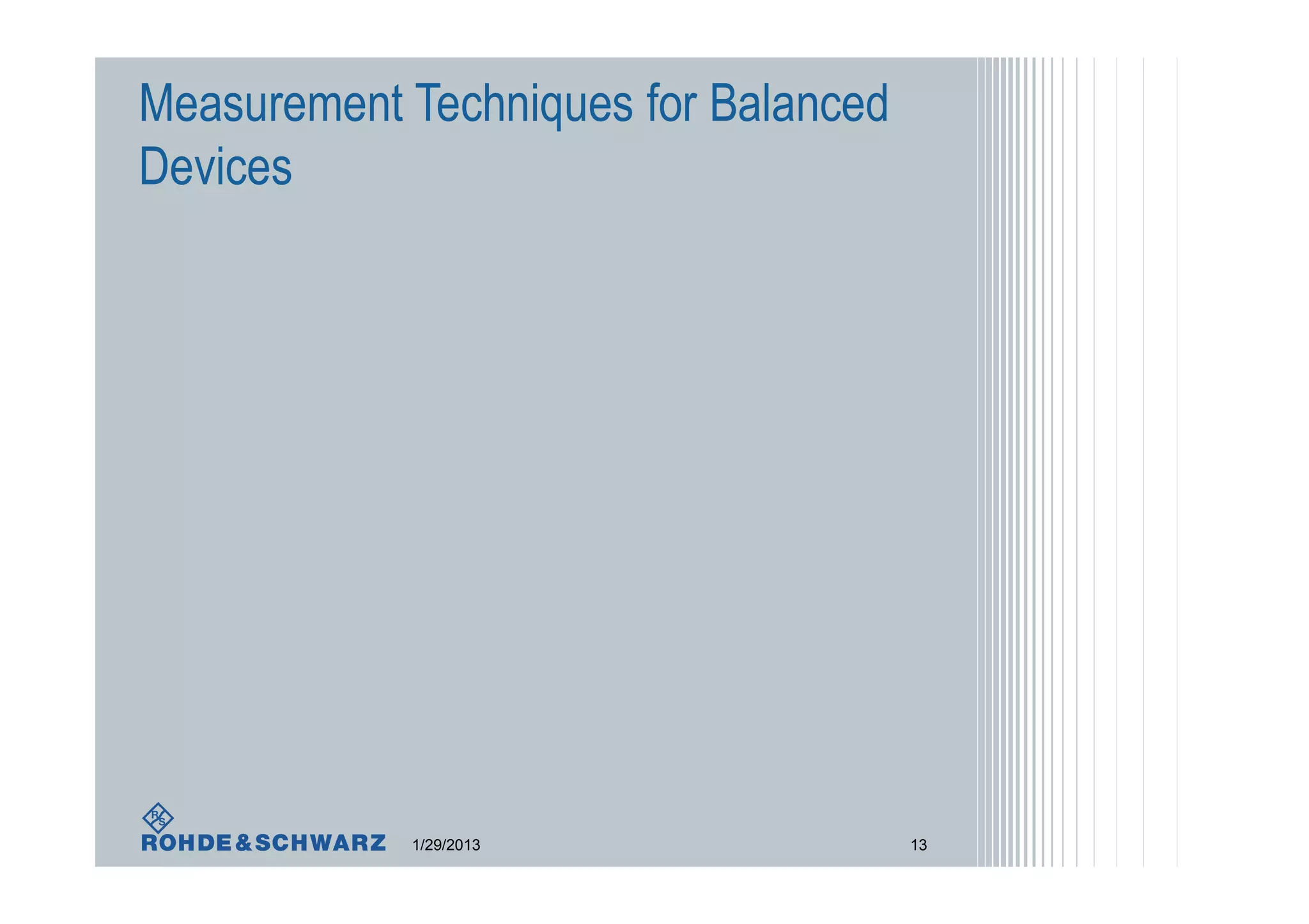 True Differential S Parameter Measurements Ppt