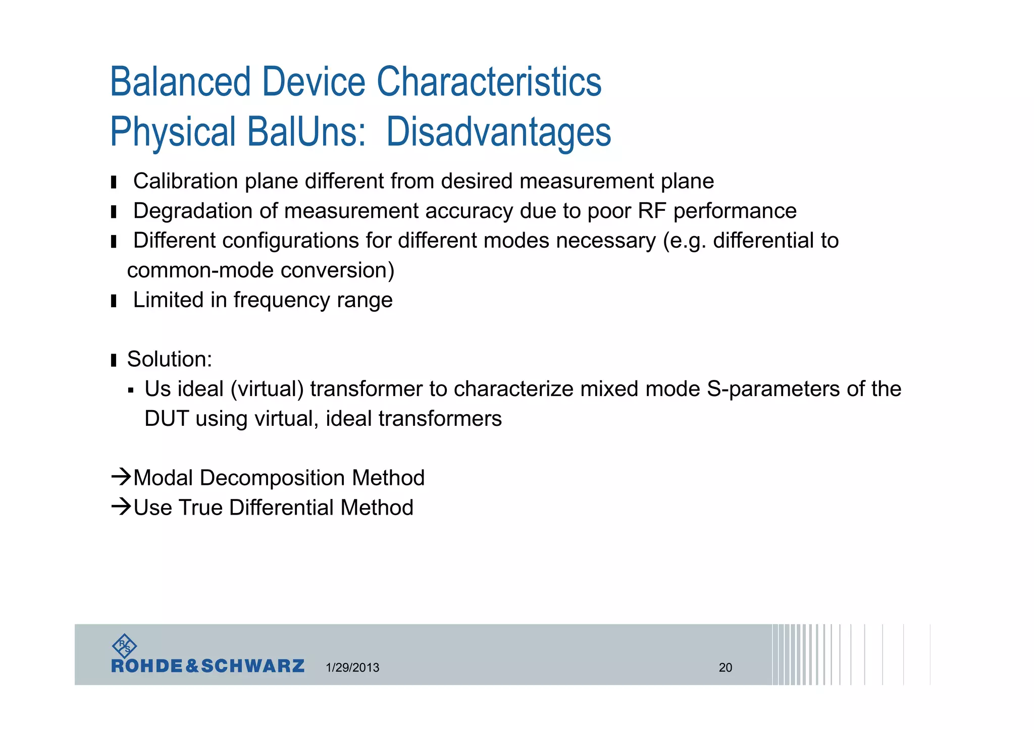 True Differential S-Parameter Measurements | PDF