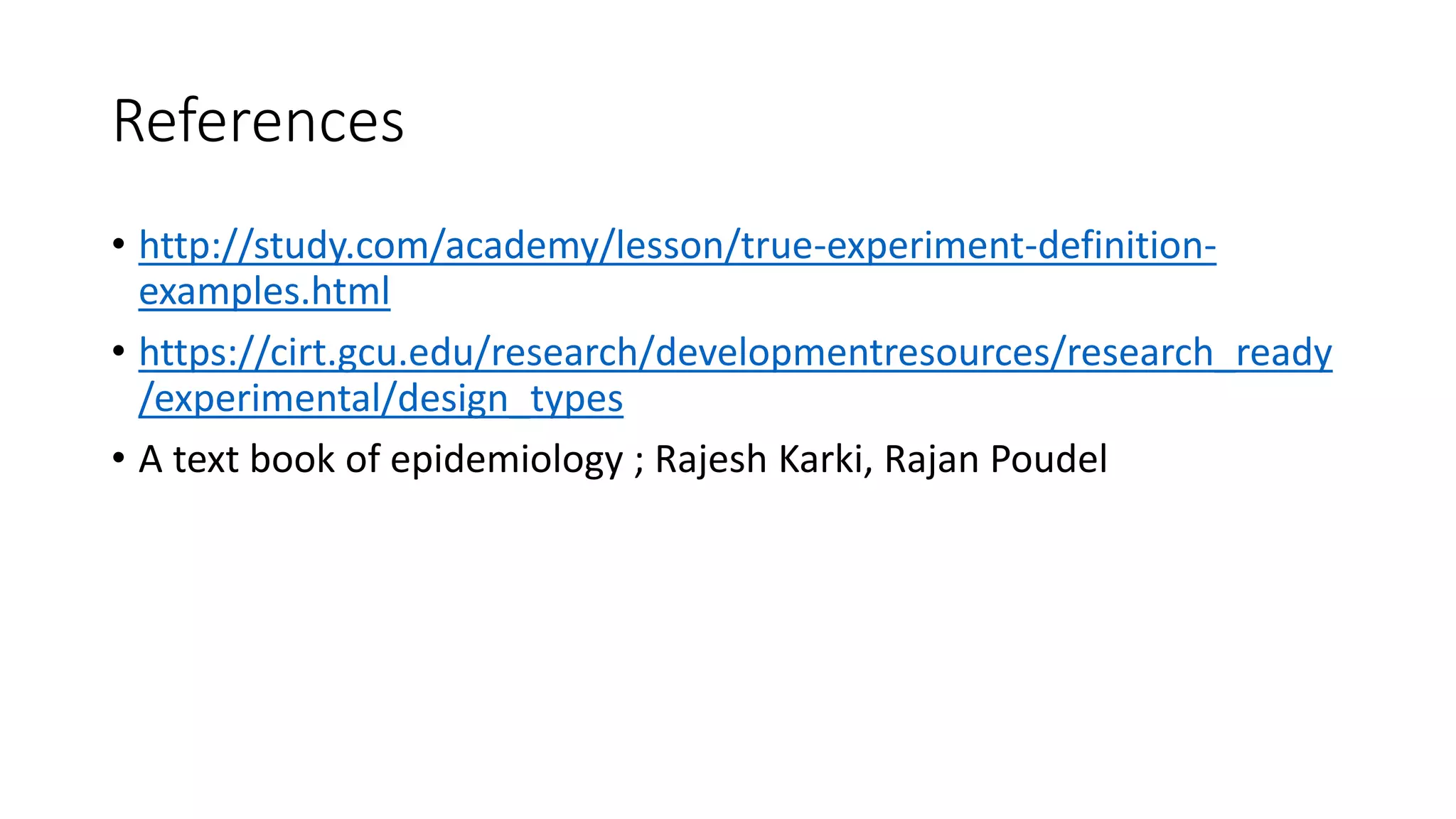 True experimental study design | PPTX | Biological Sciences | Science