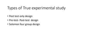 True experimental study design | PPTX