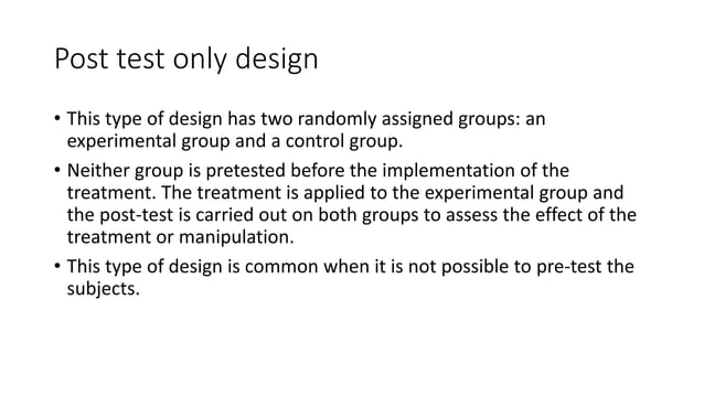 True experimental study design | PPTX | Biological Sciences | Science