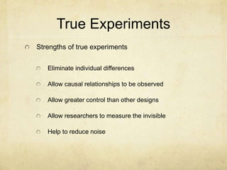 True Experiments | PPT