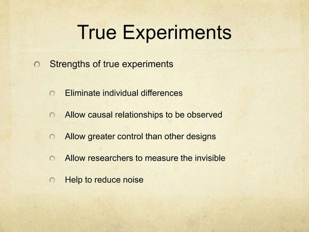 True Experiments | PPT