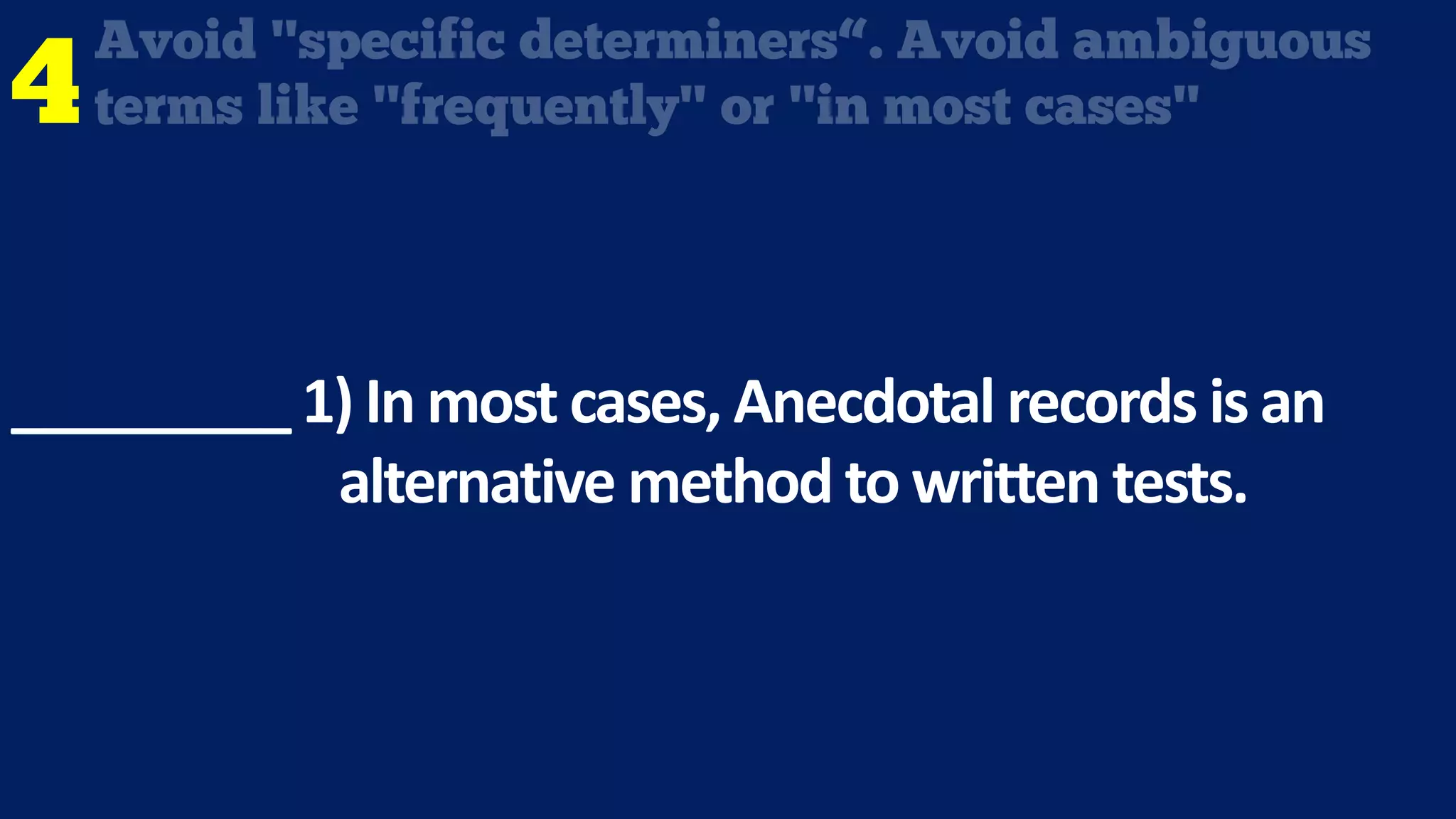 Writing True/False, Binary Choice, and Interpretive Exercises Test ...