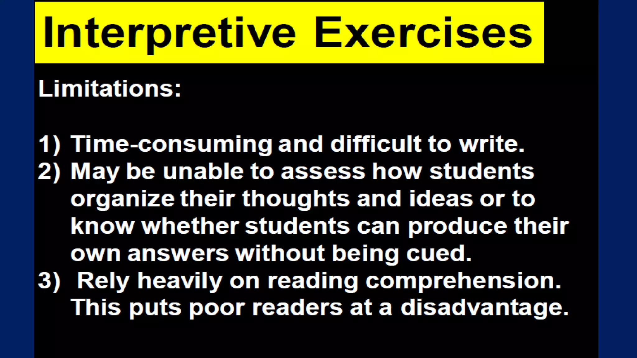 Writing True/False, Binary Choice, and Interpretive Exercises Test ...