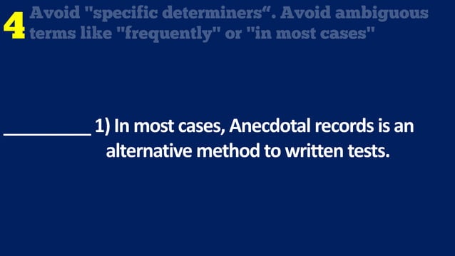 Writing True/False, Binary Choice, and Interpretive Exercises Test ...