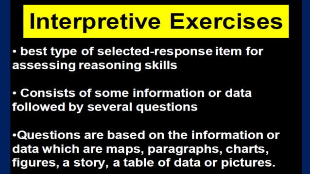 Writing True/False, Binary Choice, and Interpretive Exercises Test ...