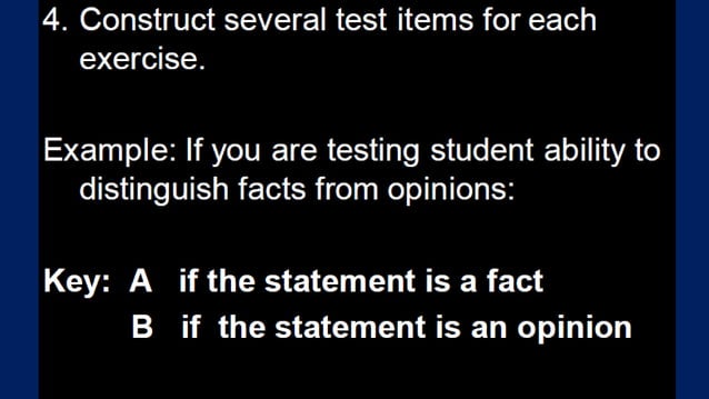 Writing True/False, Binary Choice, and Interpretive Exercises Test ...