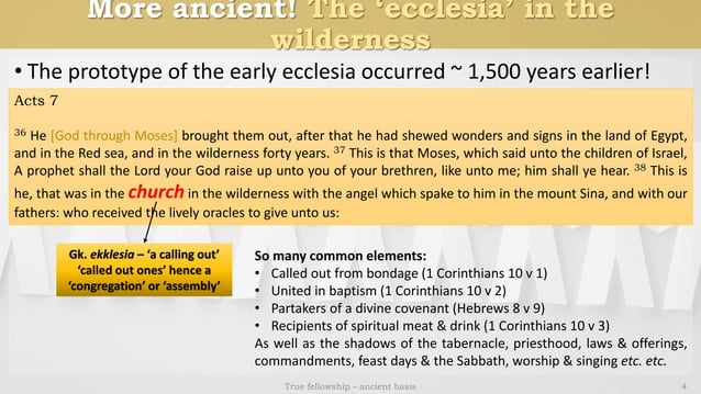 True fellowship - Its ancient basis | PPTX | Christianity | Religion ...