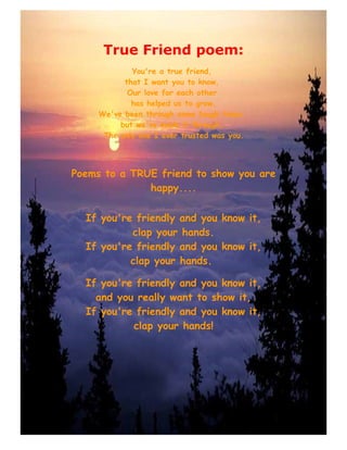 True Friend Poem | DOC