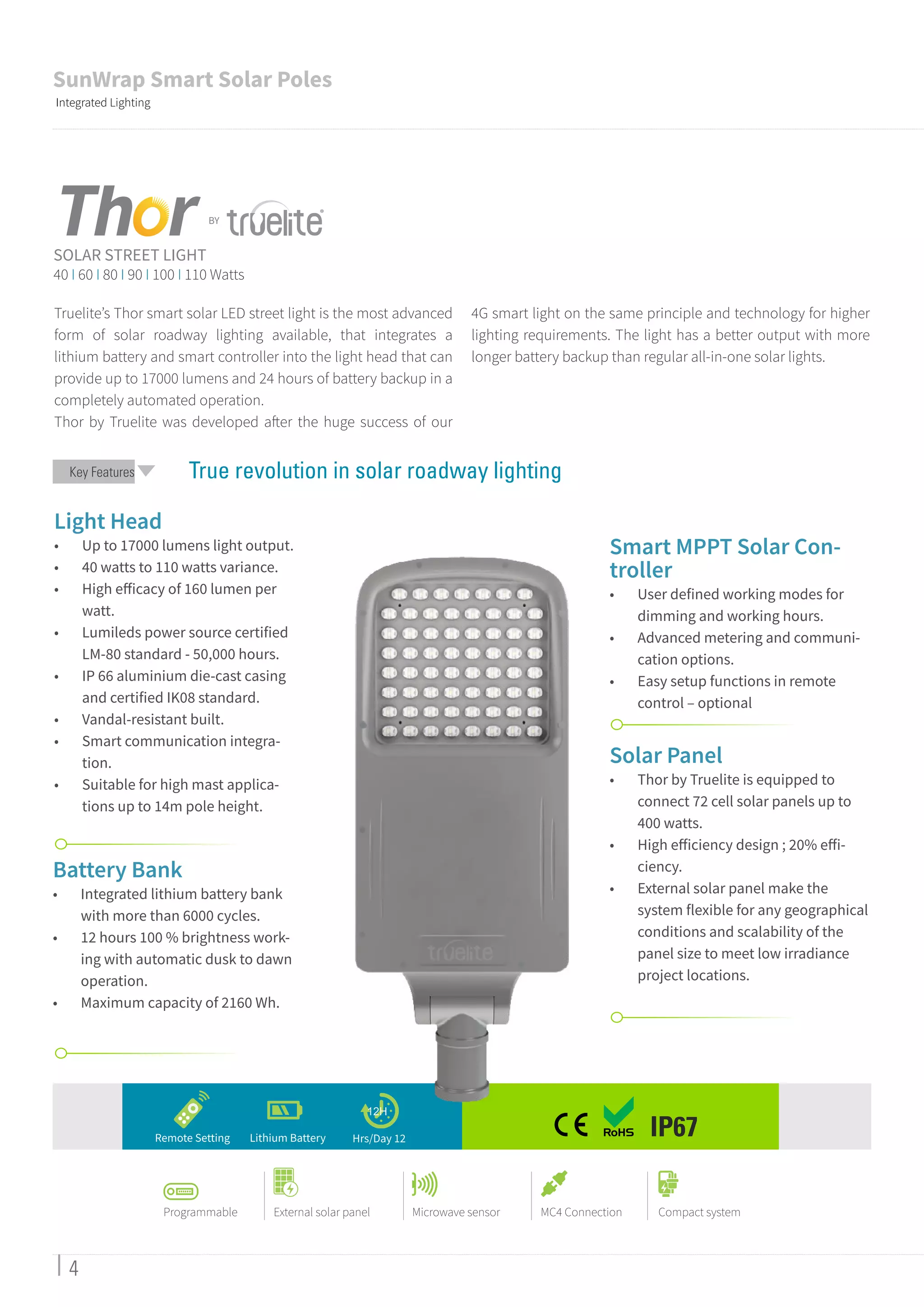 Truelite sun wrap smart solar poles | PDF