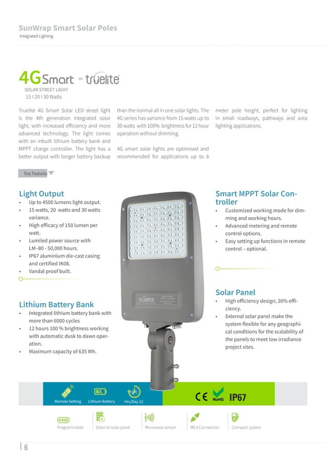 Truelite sun wrap smart solar poles | PDF