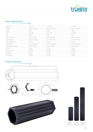 Truelite sun wrap smart solar poles | PDF
