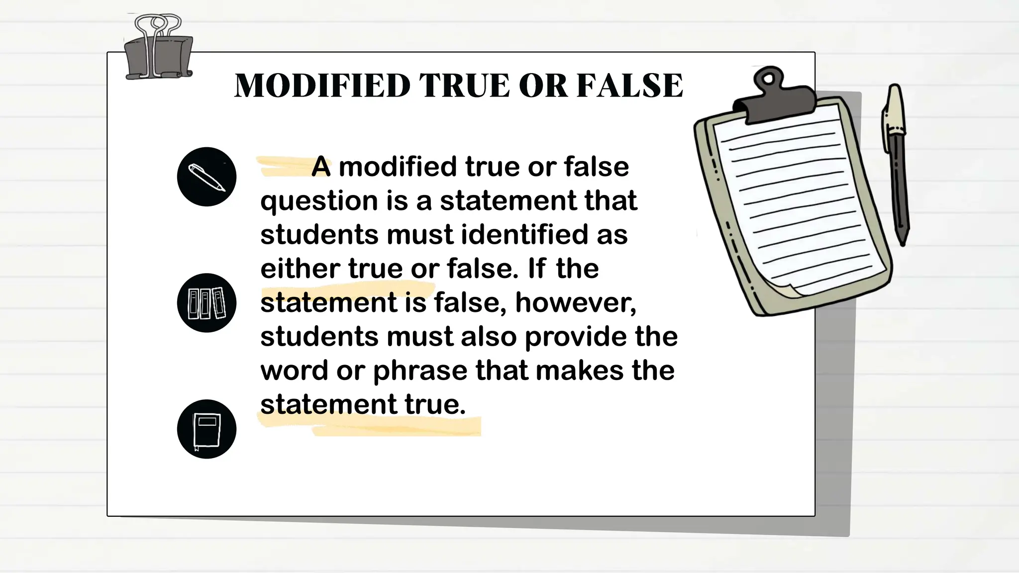 The MODIFIED TRUE OR FALSE ASSESSMENT.PPTX