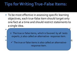 True or false items | PPTX