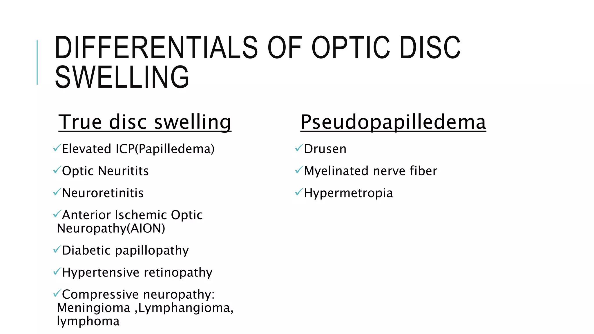 Optic Disc Swelling | PPTX