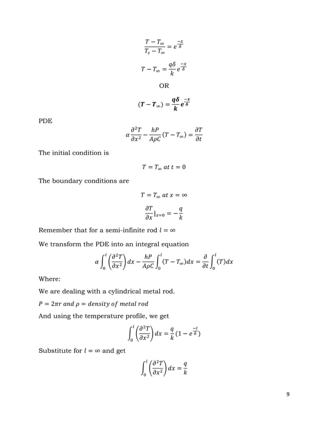 TRANSIENT STATE HEAT CONDUCTION FOR A SEMI-INFINITE ROD IN NATURAL ...