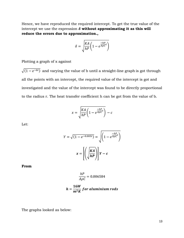 TRANSIENT STATE HEAT CONDUCTION FOR A SEMI-INFINITE ROD IN NATURAL ...