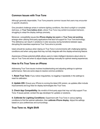 True Tone: What is it and how can I fix it on iPhone | DOCX