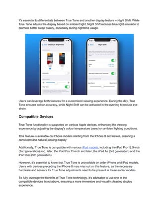 True Tone: What is it and how can I fix it on iPhone | DOCX