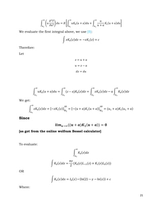 TRANSIENT RADIAL HEAT CONDUCTION WITH BESSEL FUNCTIONS AND INTEGRAL ...
