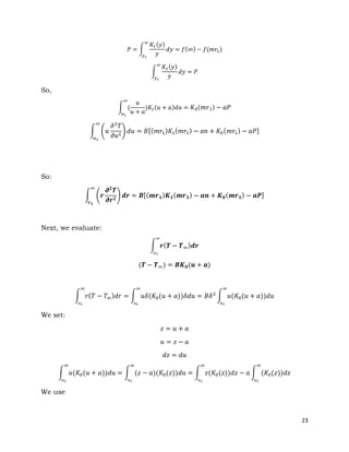 TRANSIENT RADIAL HEAT CONDUCTION WITH BESSEL FUNCTIONS AND INTEGRAL ...