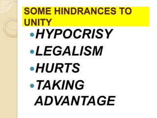 True Unity In Christ | PPTX