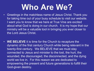 True Vine March 2020 | PPT