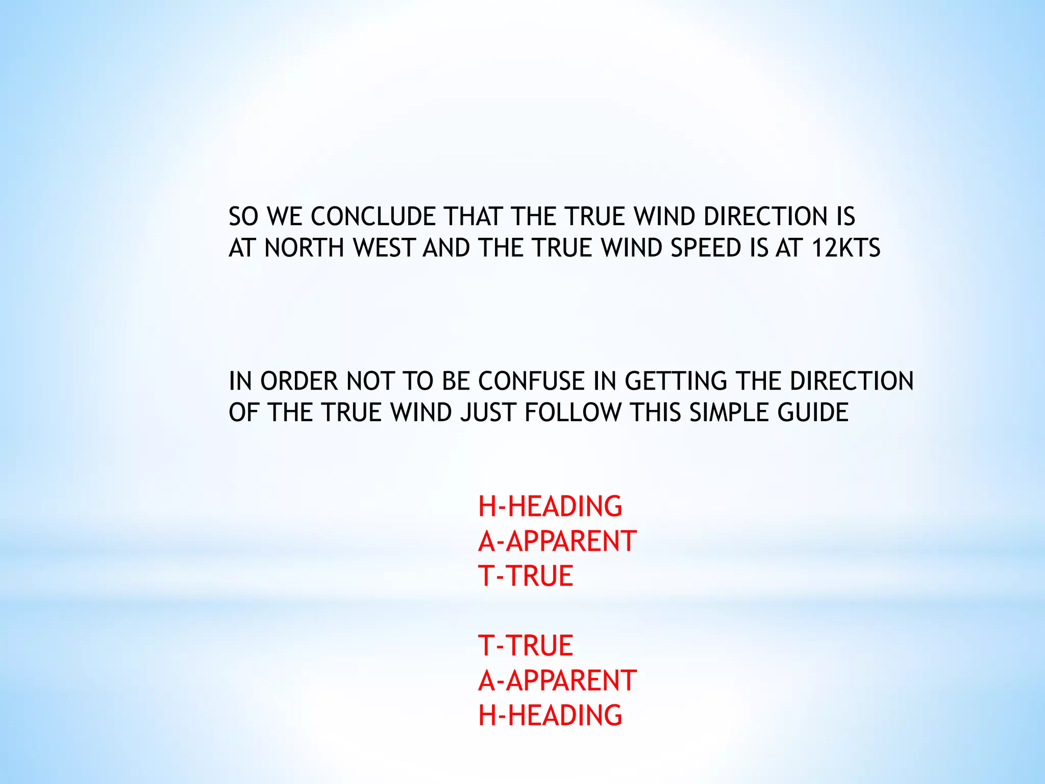 True wind speed and direction calculation and plotting | PPTX