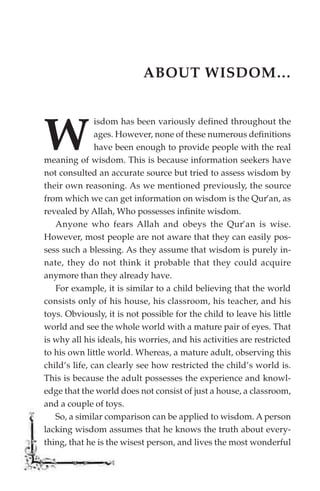True wisdom described in the Qur’an. english | PDF