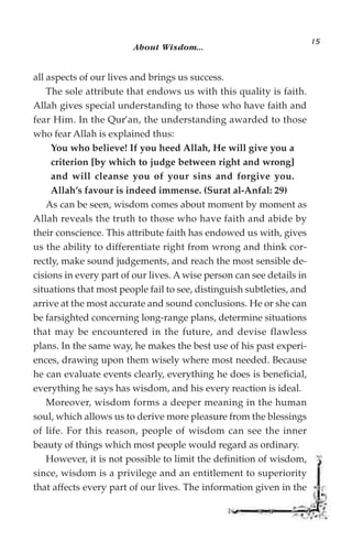 True wisdom described in the Qur’an. english | PDF